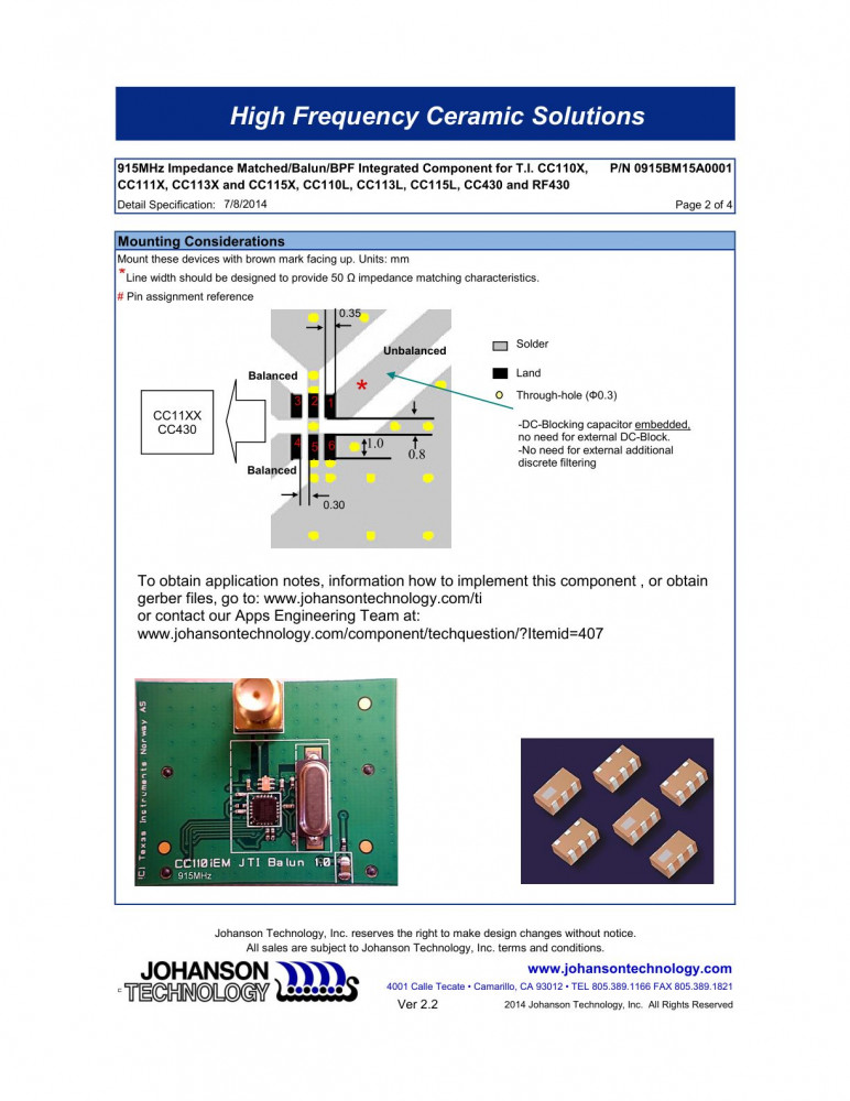 0915BM15A0001E datasheet page 2