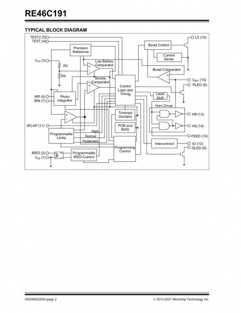 RE46C190S16F technical document page 2