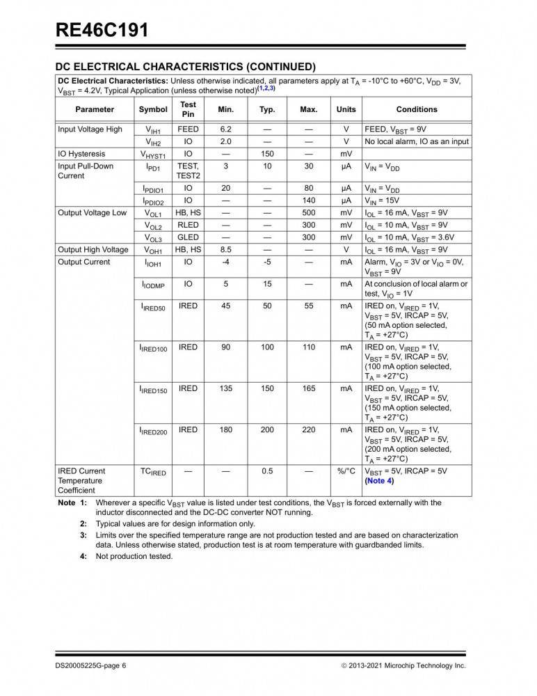 RE46C190S16F technical document page 6