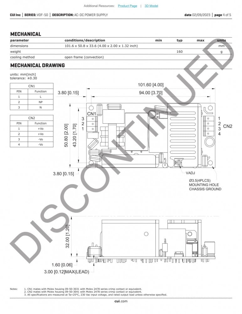 CUI VOF-50-12 datasheet page 4