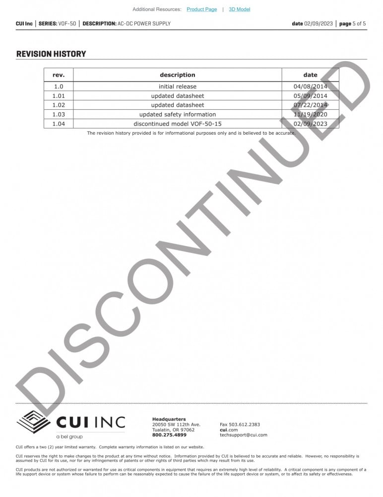 CUI VOF-50-12 datasheet page 5