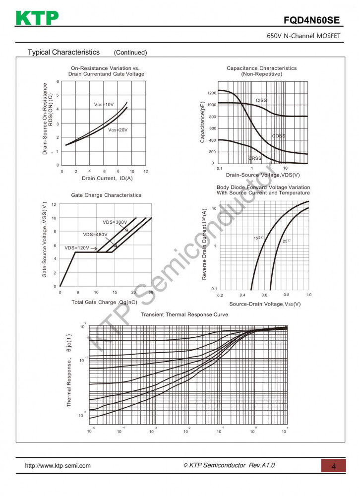 FQD4N60SE datasheet page 4