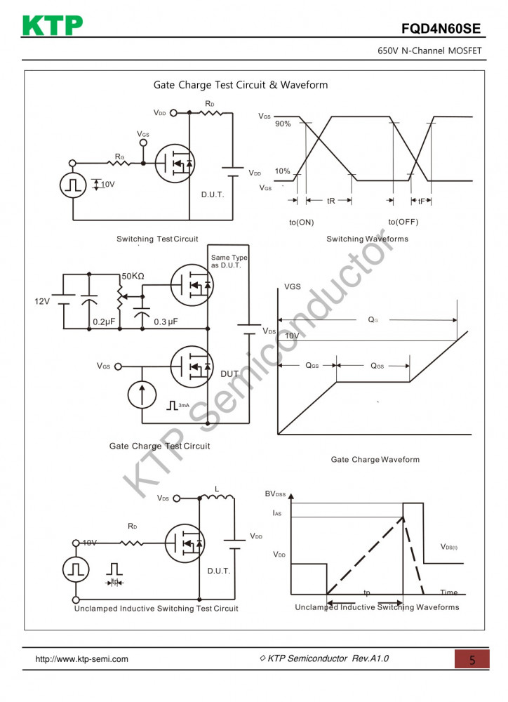 FQD4N60SE datasheet page 5