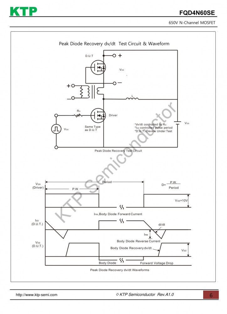 FQD4N60SE datasheet page 6