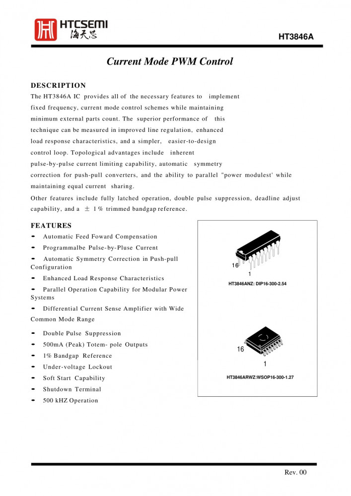 HT3846ARWZ datasheet page 1