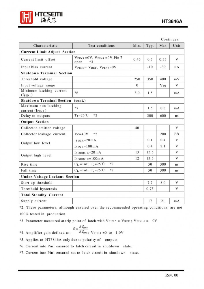 HT3846ARWZ datasheet page 5
