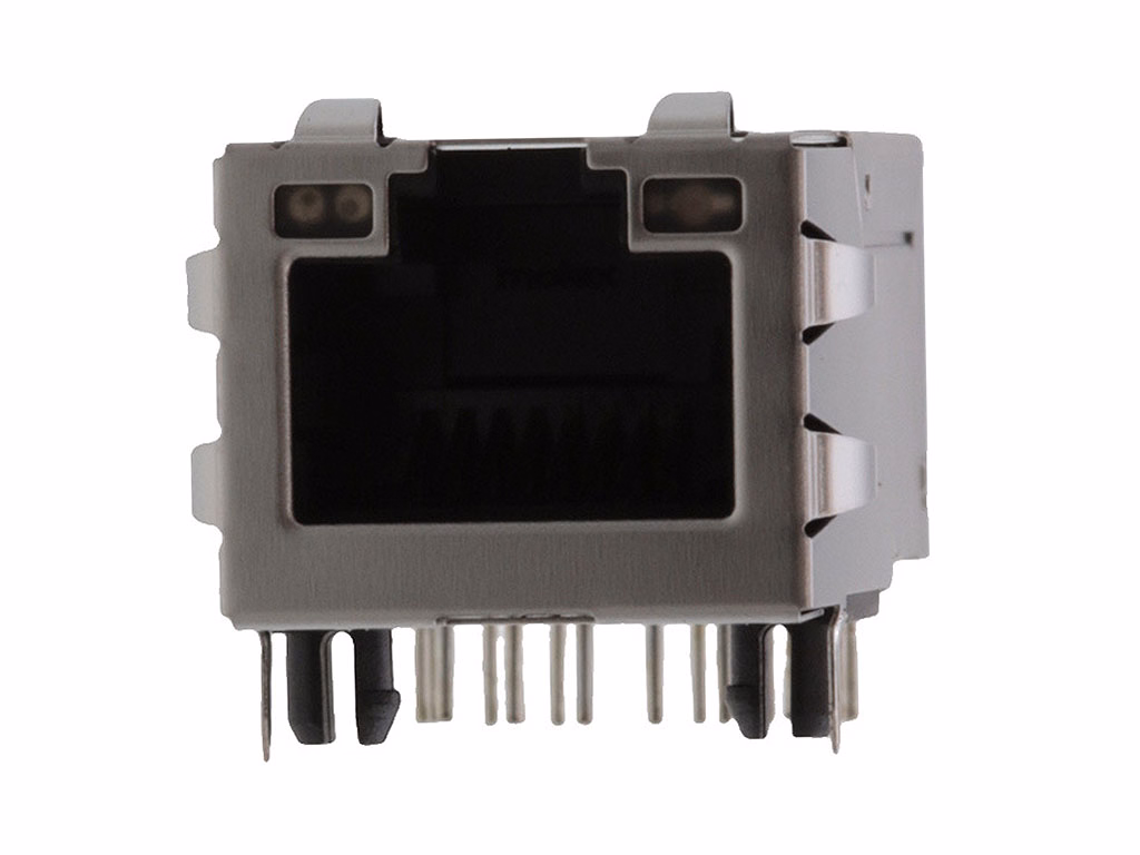 Gigabit Magnetic Jack 2X4, LEDs Green and Orange/Green