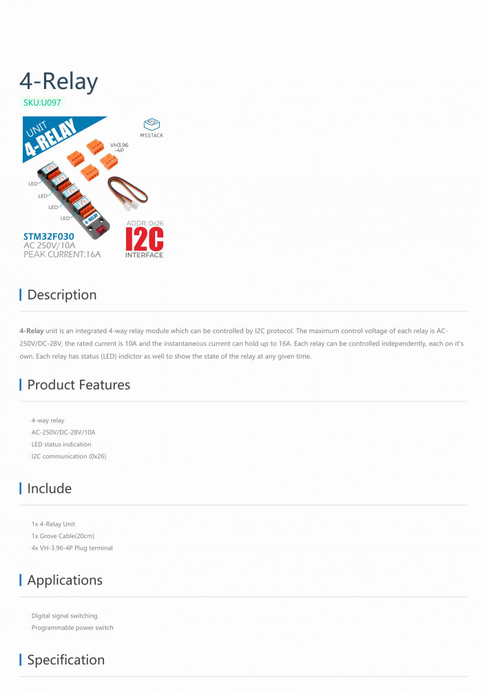 M5Stack U097 documentation page 1