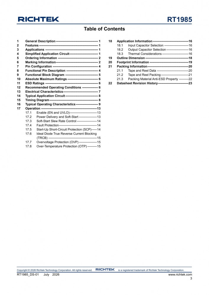 RT1985 datasheet page 3