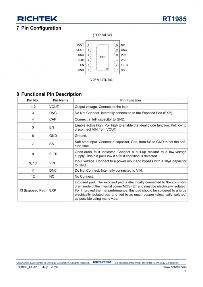 RT1985 datasheet page 4