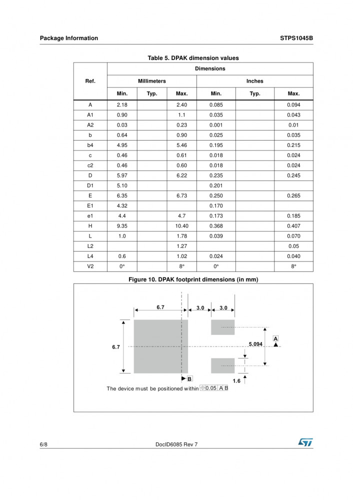 STPS1045B datasheet page 6