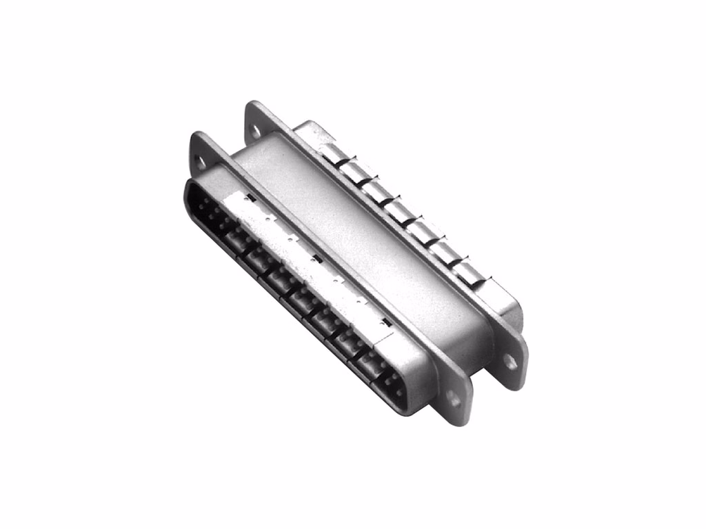 High-Density EMI Filtered D-Sub Adapter, Male-to-Female, Straight, 1000pF C, 15 Circuits