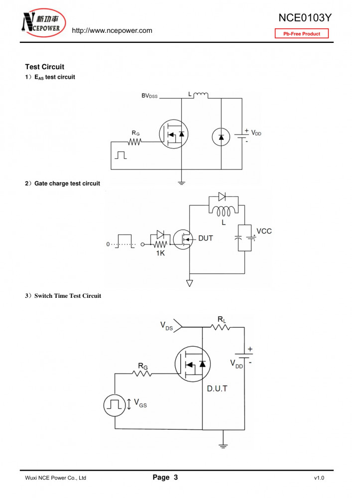 NCE0103Y datasheet page 3