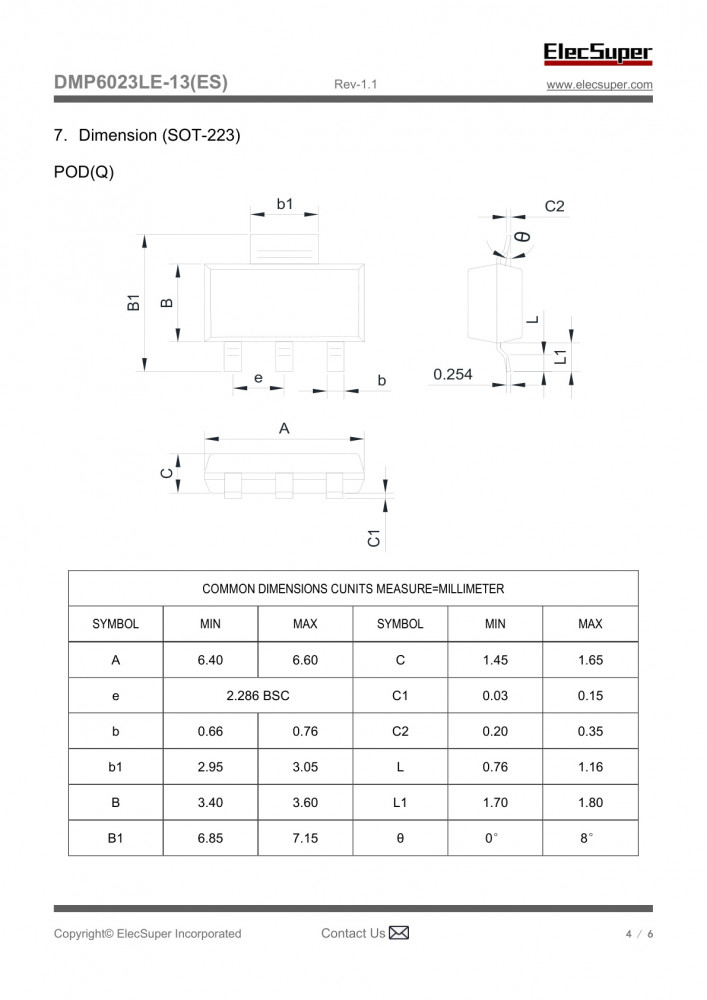 DMP6023LE-13(ES) datasheet page 4