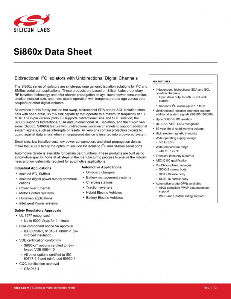 SI8605AD-B-IS datasheet page 1