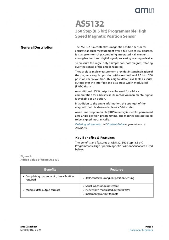 AS5132 datasheet page 2
