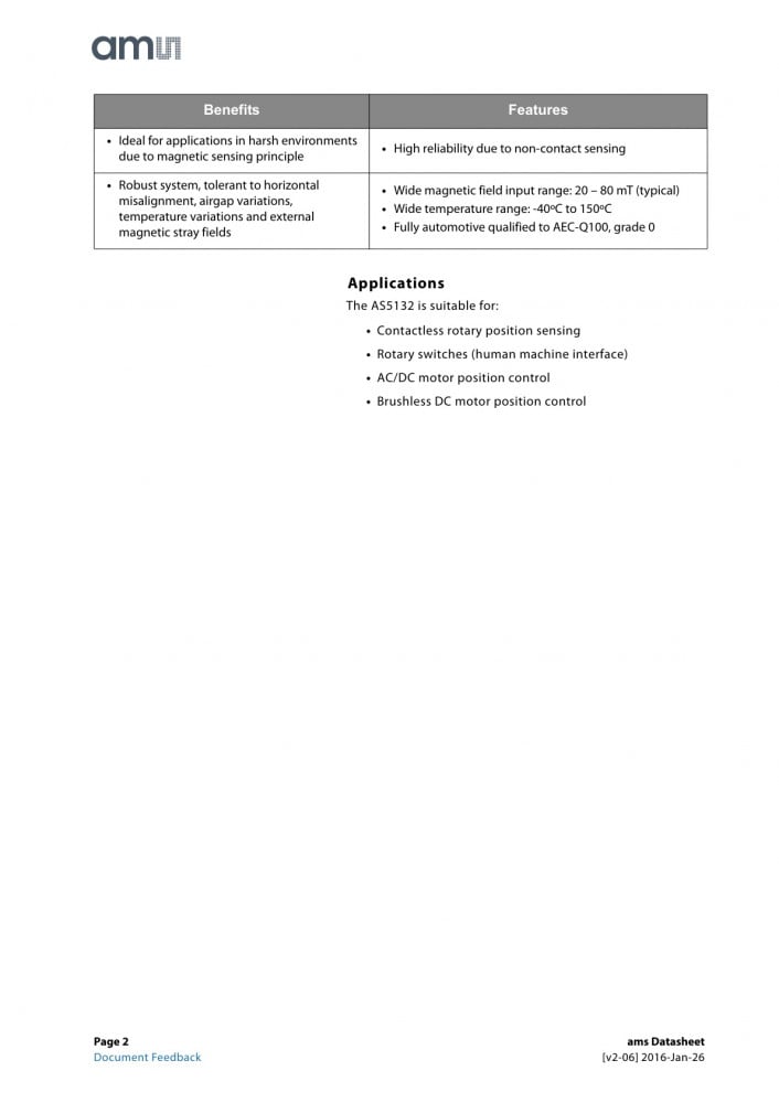 AS5132 datasheet page 3