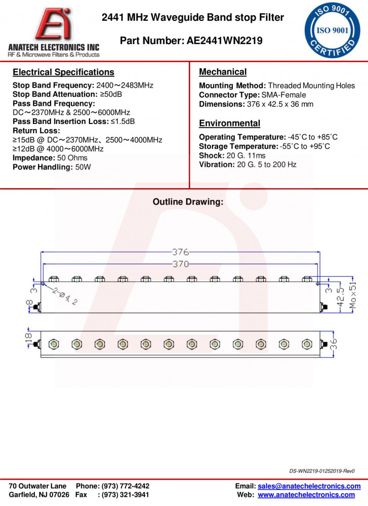 AE2441WN2219 datasheet page 1