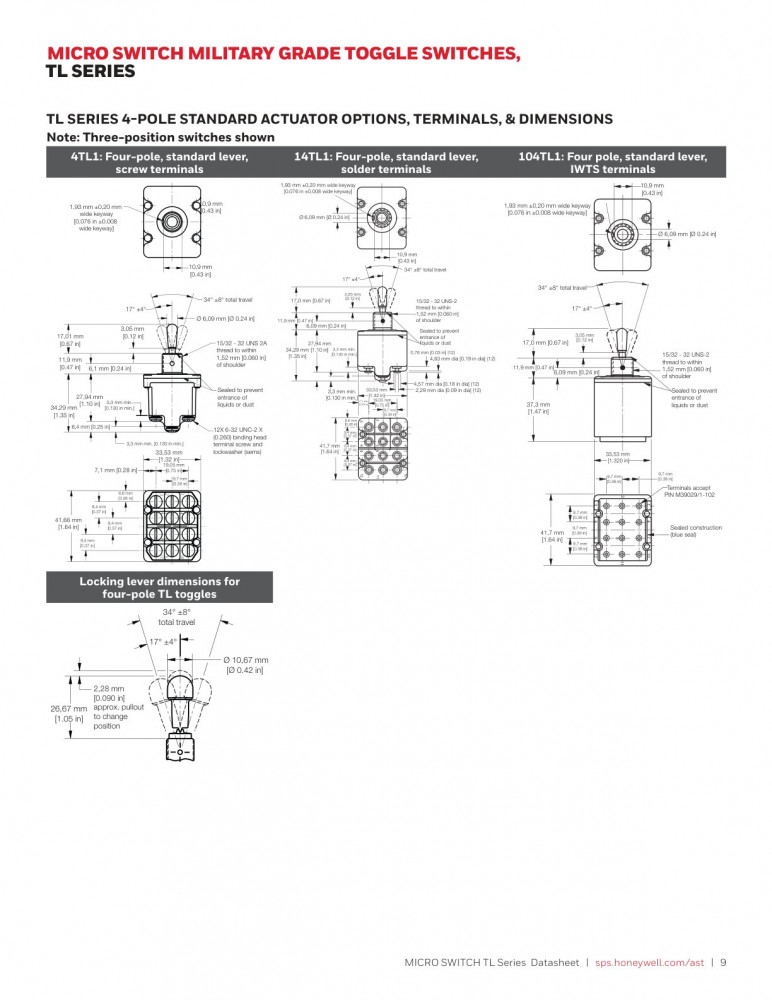 Honeywell TL Series documentation page 9
