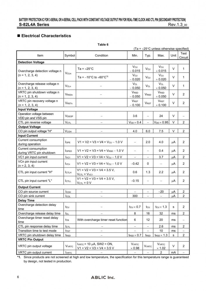 S-82L4A datasheet page 6 preview