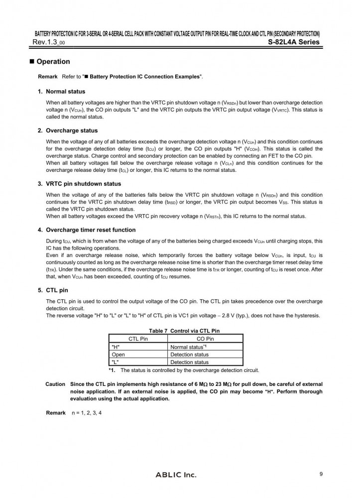 S-82L4A datasheet page 9 preview