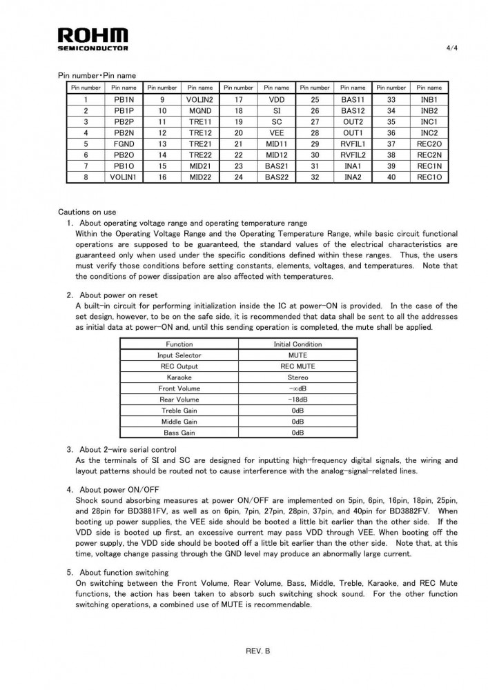 BD3882FV-E2 technical document page 4