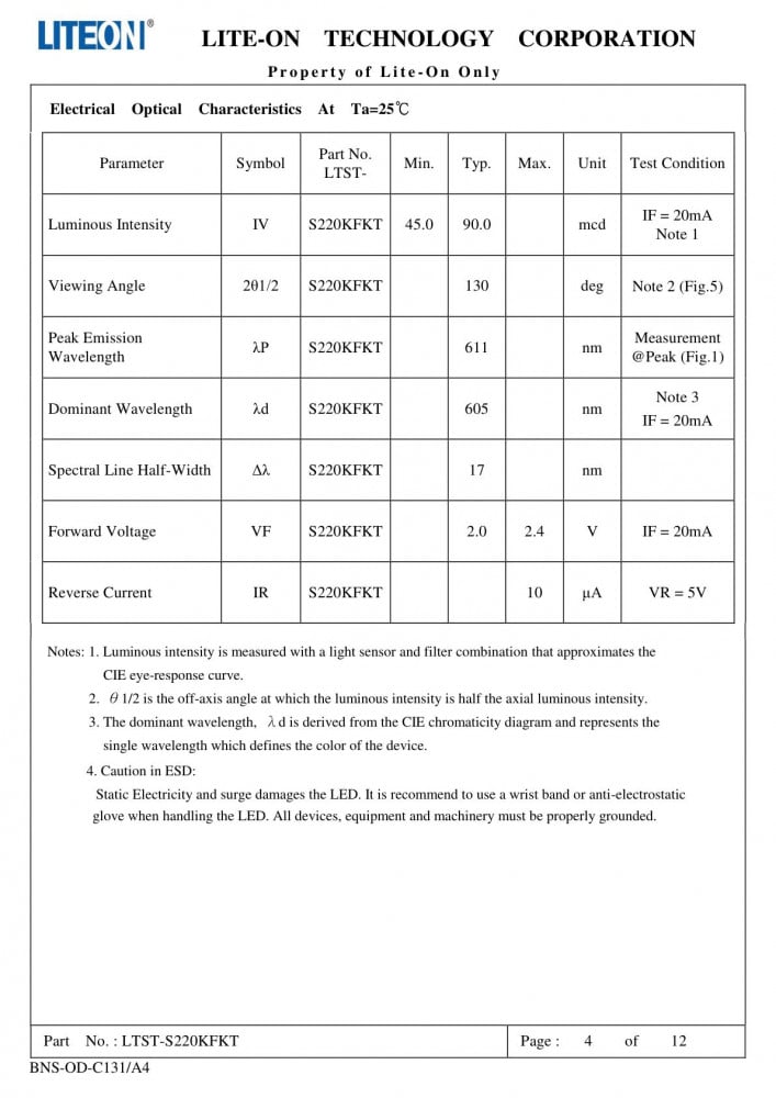 LTST-S220KFKT datasheet page 5