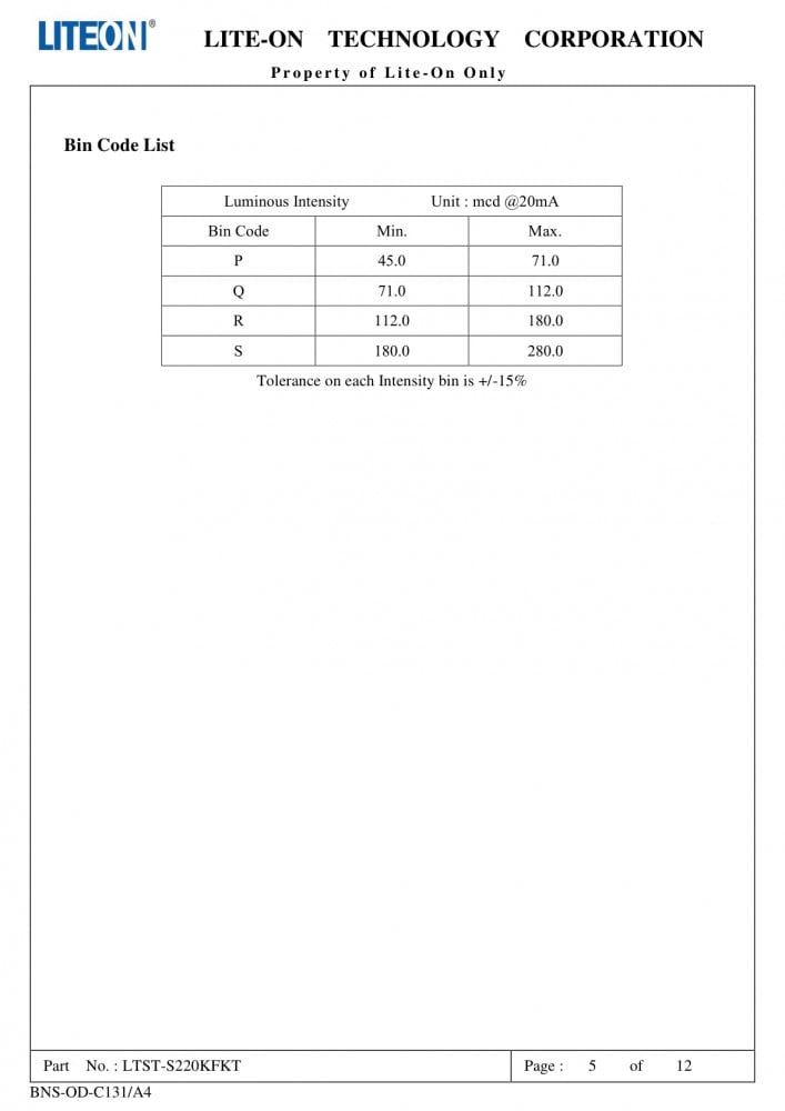 LTST-S220KFKT datasheet page 6