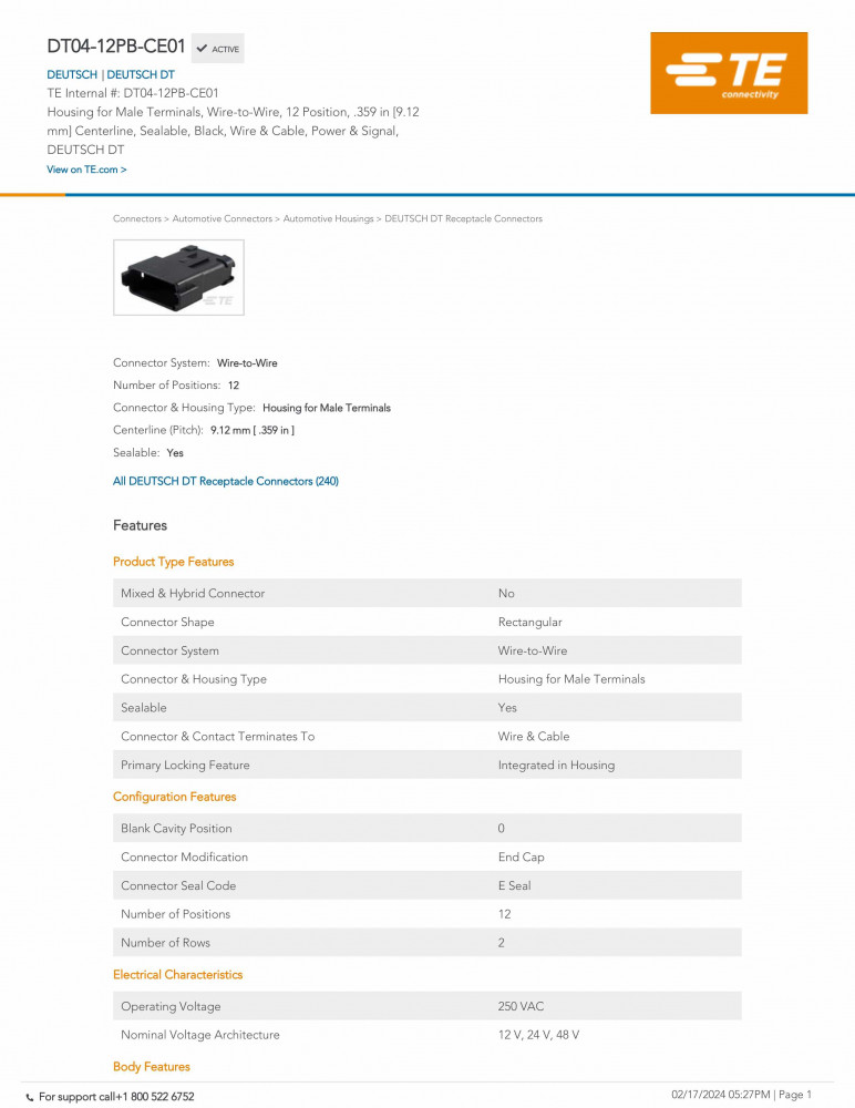 DT04-12PB-CE01 technical document page 1