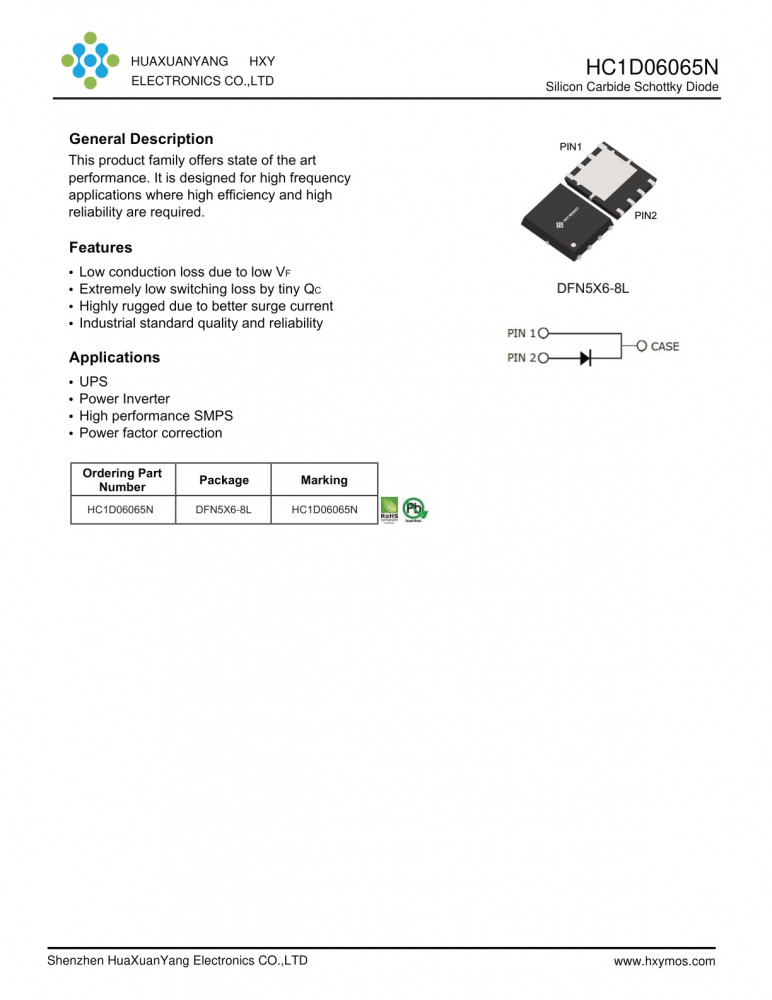 HC1D06065N datasheet page 1