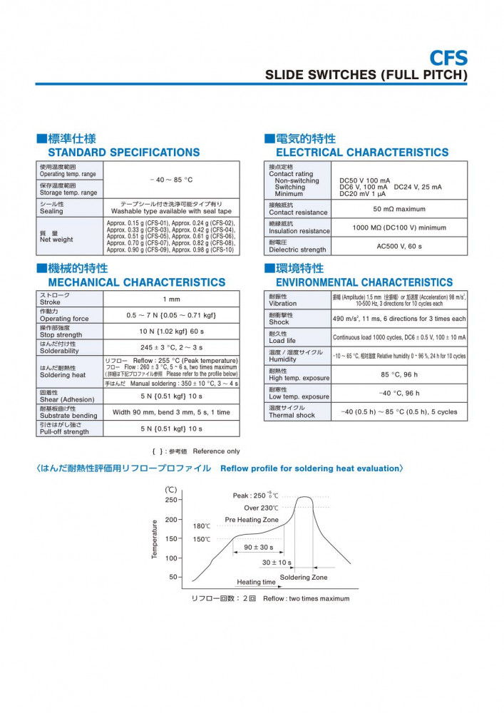 Nidec CFS series datasheet page 3