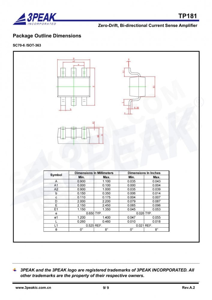 TP181A1-CR datasheet page 9