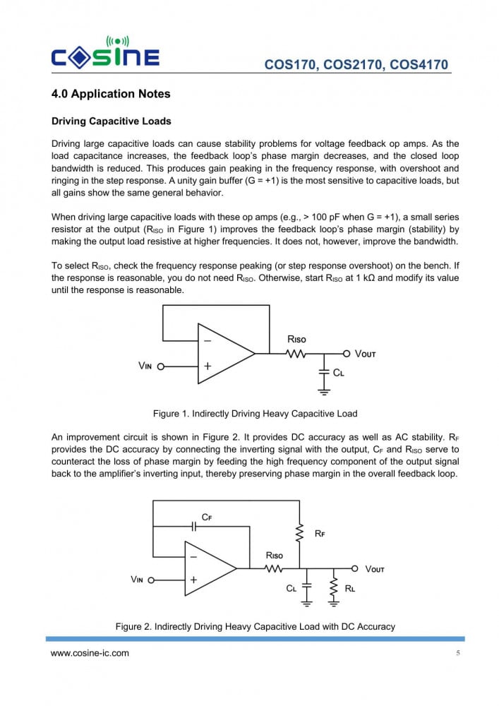 COS2170SRA datasheet page 5
