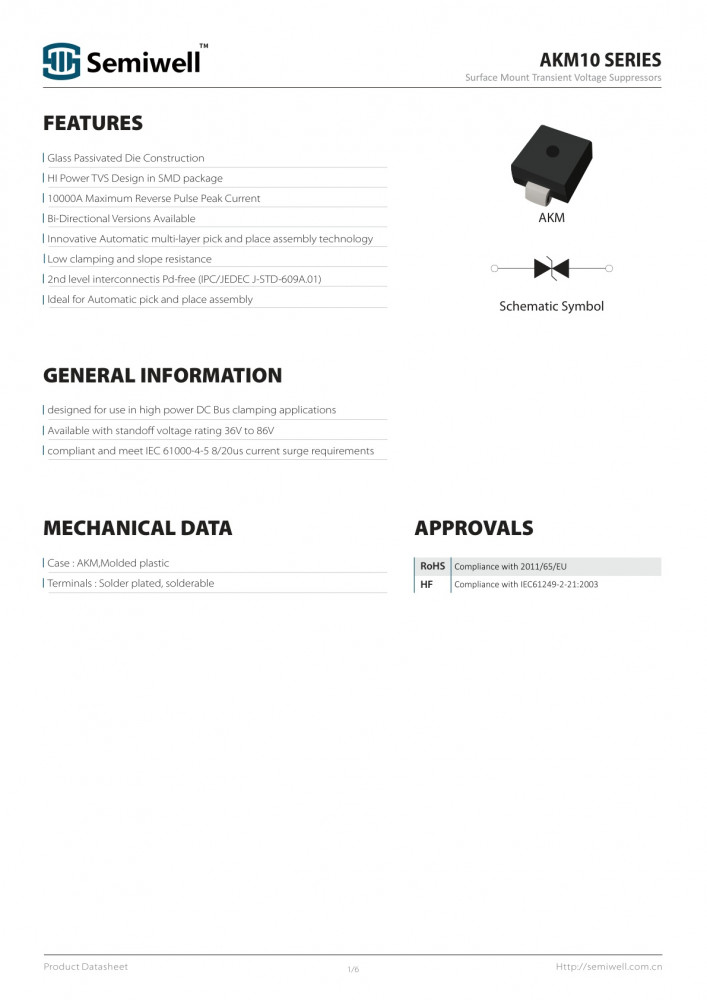 AKM10-36C datasheet page 1
