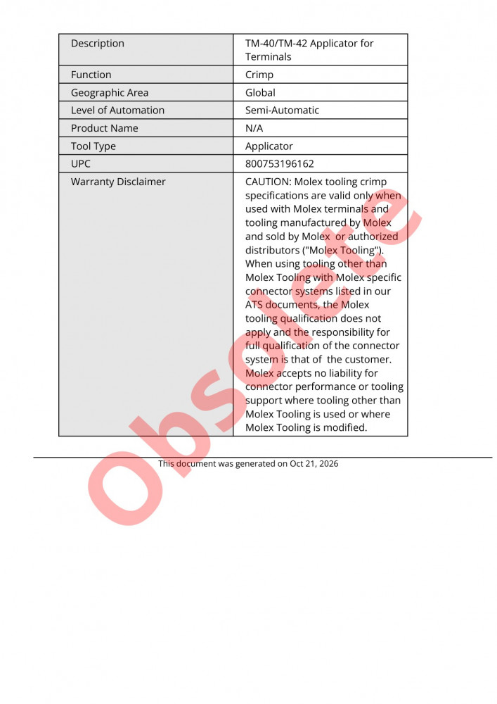 Product document image 2 for Molex 690011004