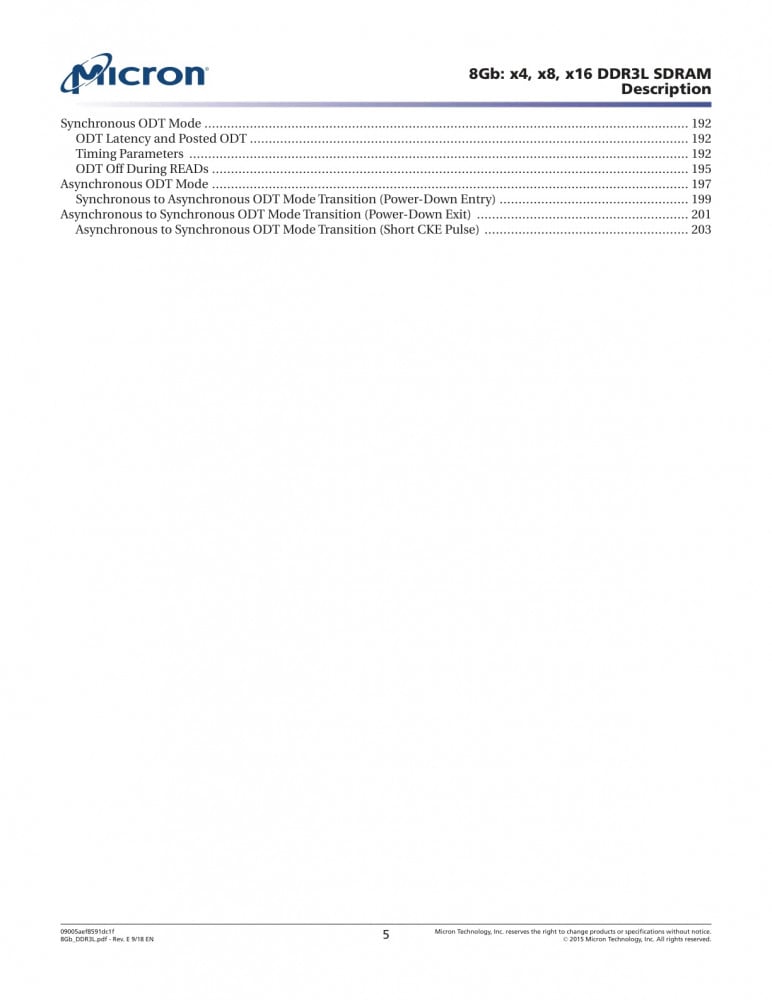 DDR3L datasheet page 5