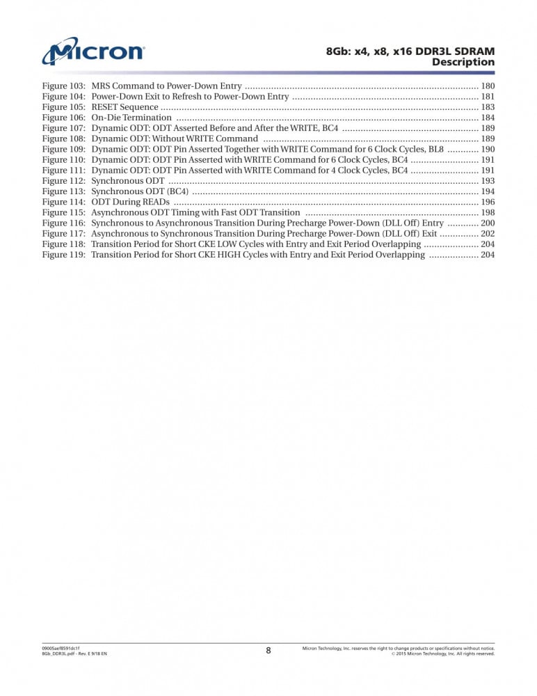 DDR3L datasheet page 8