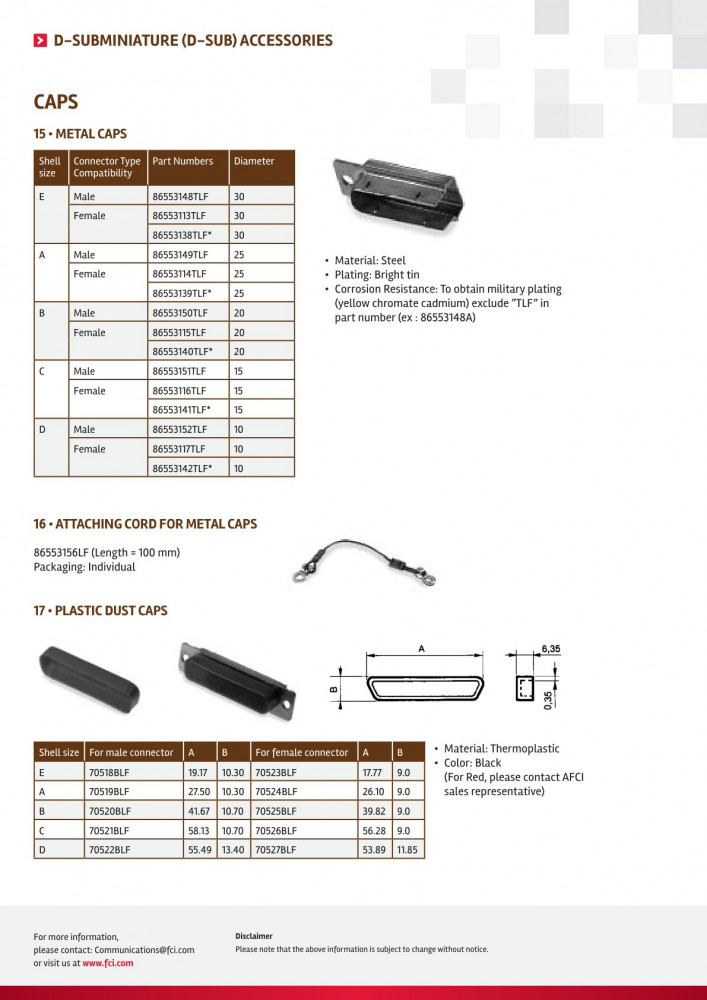 Amphenol D-Sub accessory document page 10