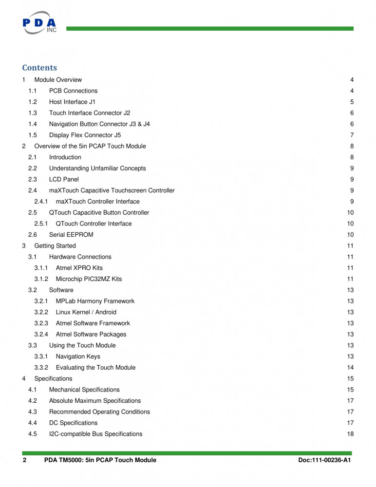 TM5000 technical document page 2