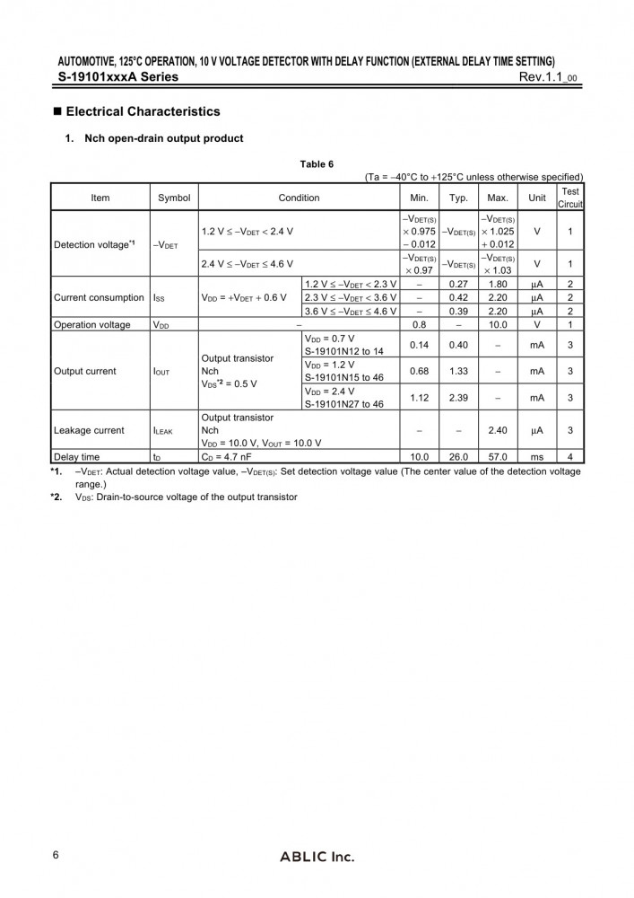 S-19101xxxA technical document, page 6