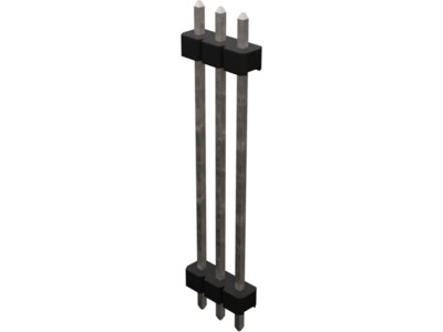 Milli-Grid Header, Single Row, Dual Body, Through Hole, Vertical, 3 Circuits, Tin (Sn) Overall Plating, 20.00mm Stacking Height, 2.25mm Tail Length, Tray, Lead-Free for sale