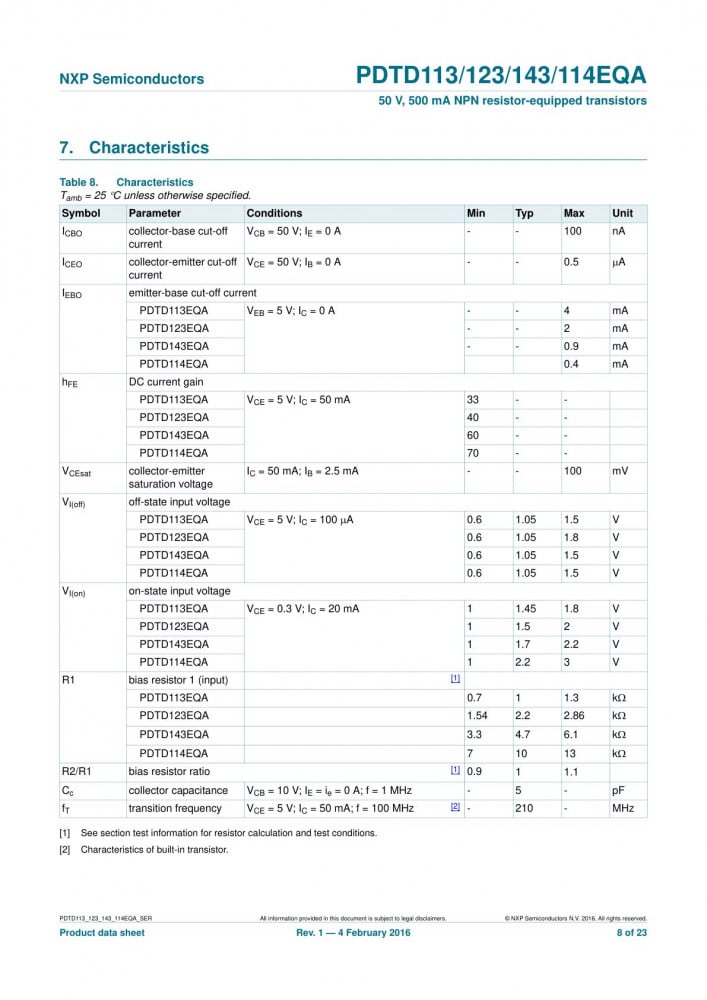 PDTD114EQAZ datasheet page 9
