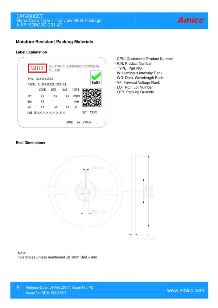 A-SP192DG2C-C01-4T datasheet page 8