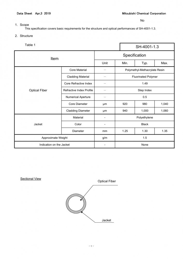 SH4001-1.3 technical document page 1