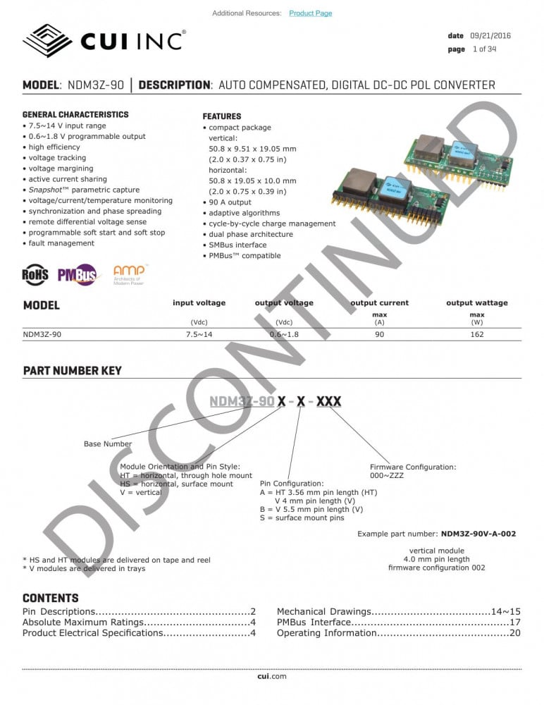 NDM3Z-90 datasheet page 1
