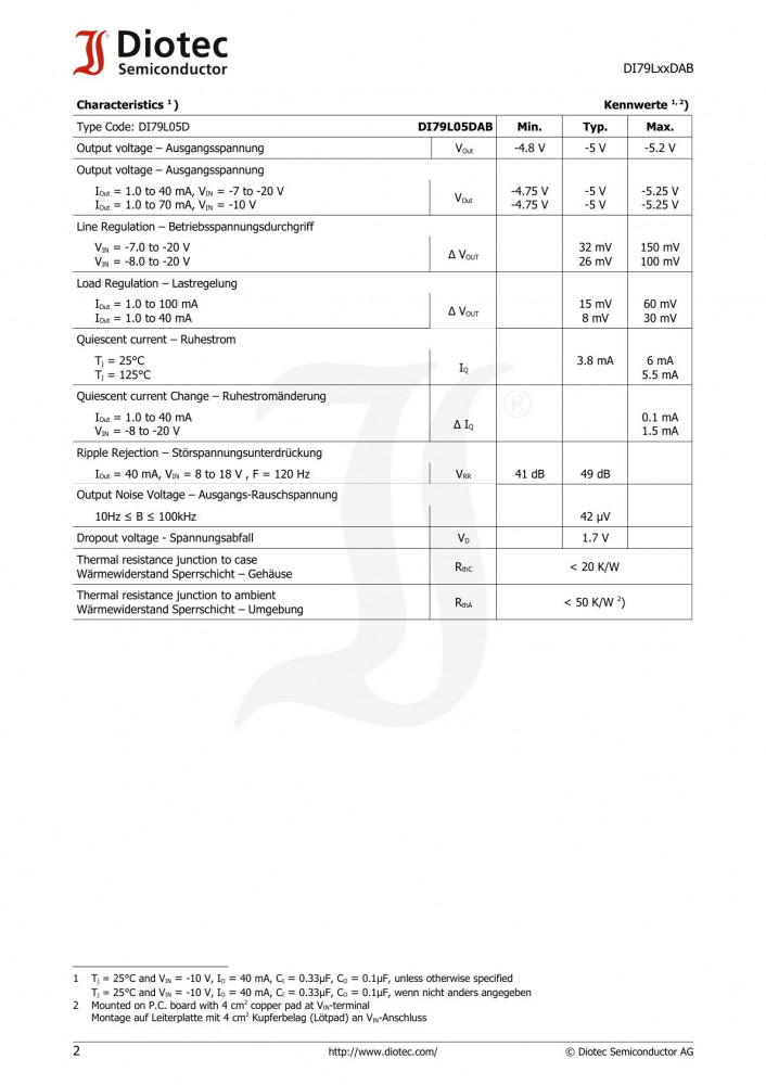 DIOTEC DI79LxxDAB datasheet page 2