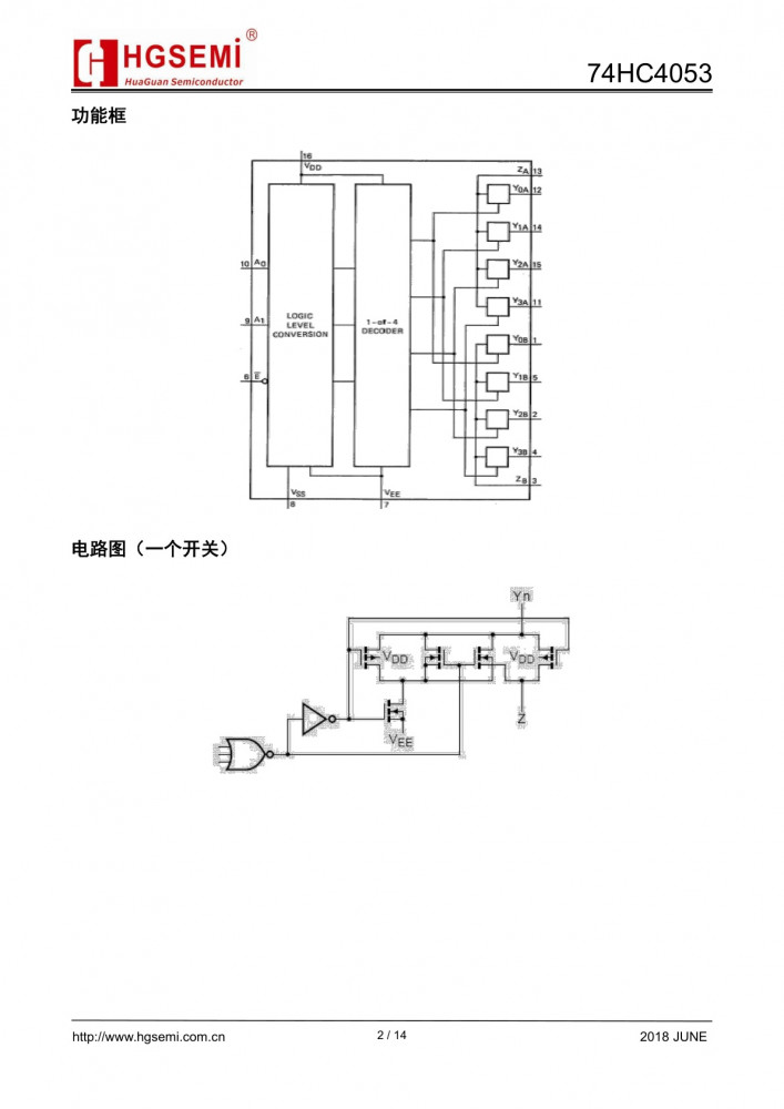 74HC4053N datasheet page 2
