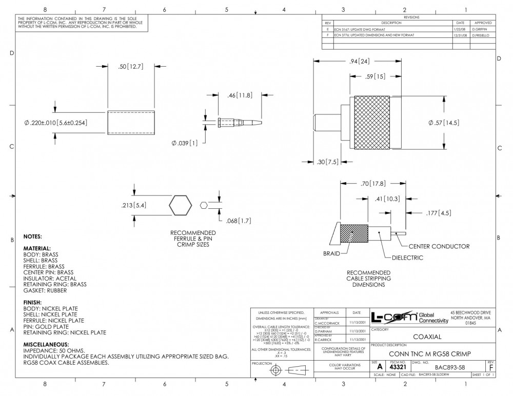 L-com BAC893-58 technical document preview