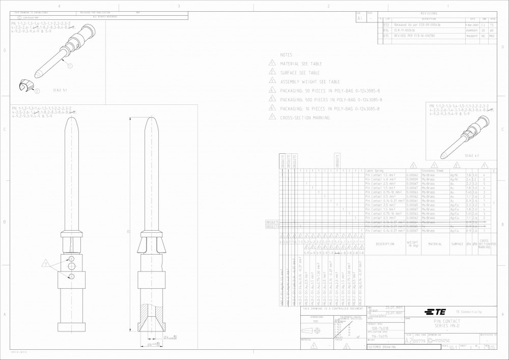 TE Connectivity 1-1105050-2 technical drawing preview