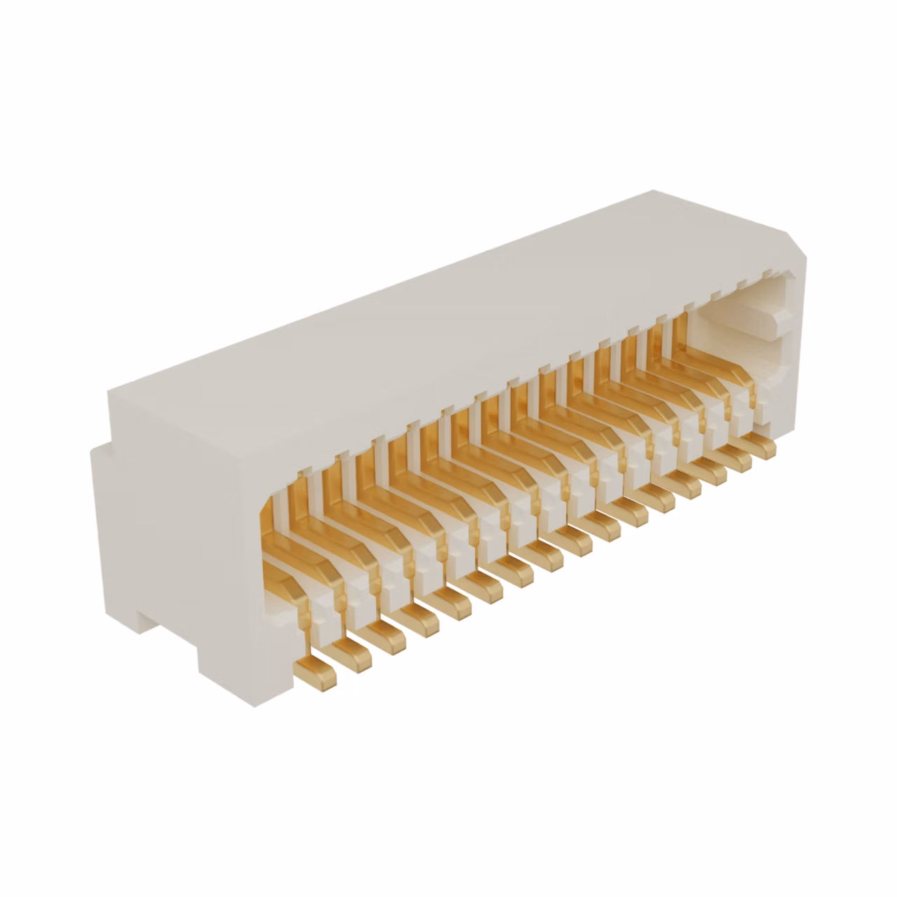 SlimStack Board-to-Board Connector, 0.80mm Pitch, Plug,5.65mm Mated Height, 32 Circuits, Right-Angle, without Boss, Gold Plating for sale
